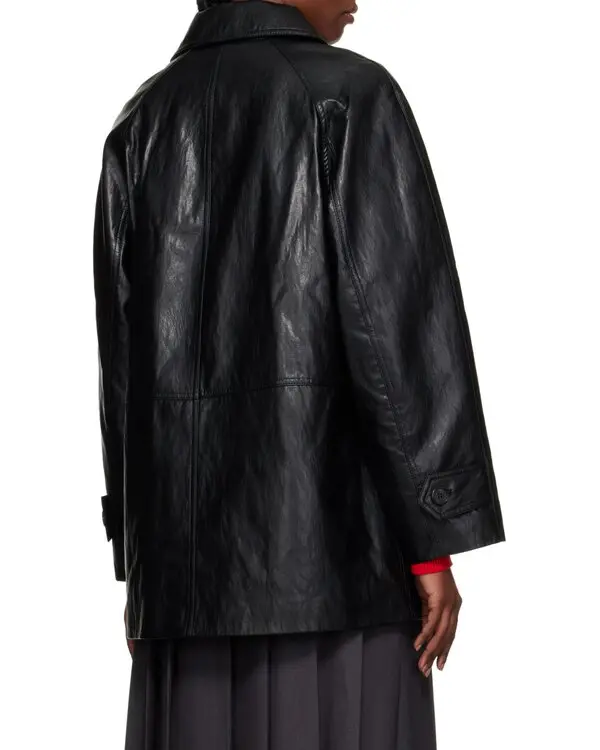 DUNST Button-down Collared Leather Jacket