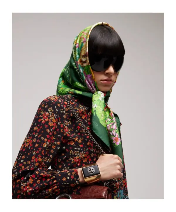 Gucci Giardino Di Seta' Printed Silk Carr - Multi-color
