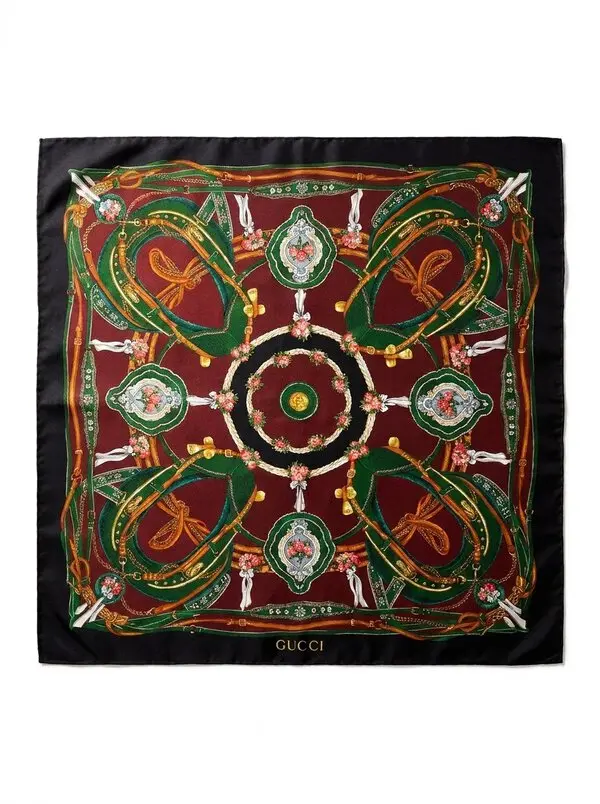 Gucci Salon Privé Printed Silk Carr - Multicolor