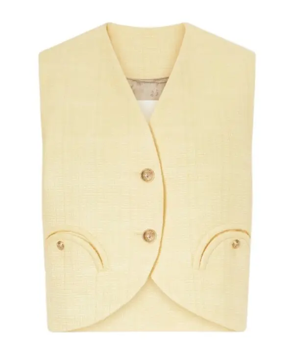BLAZÉ MILANO Cotton Blend Vest - Nude