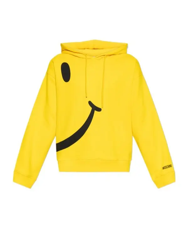 Moschino Long-sleeved Hooded Sweatshirt - Yellow