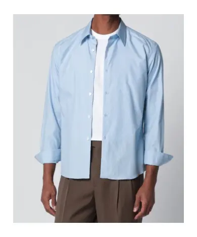 Auralee Long Sleeve Shirt - Light Blue