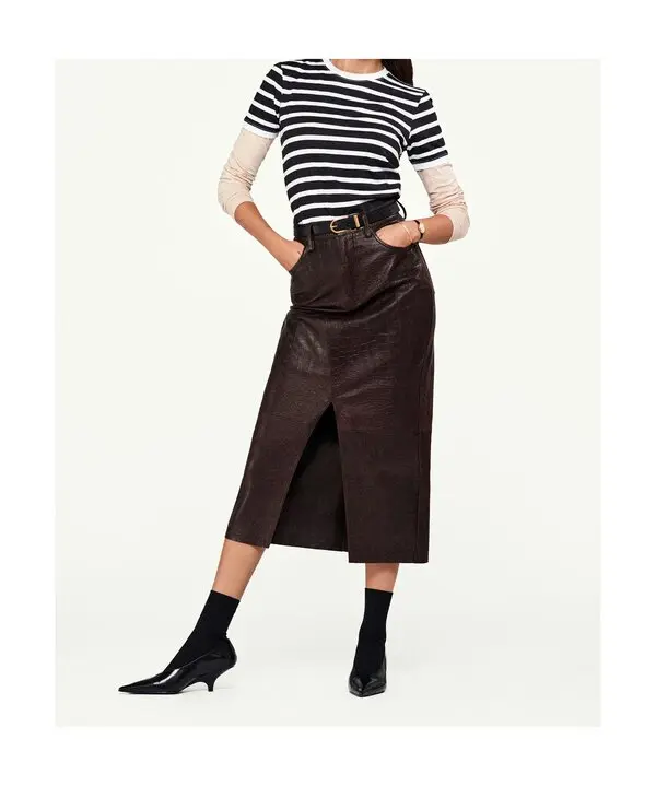 FRAME Belt Loop Skirt