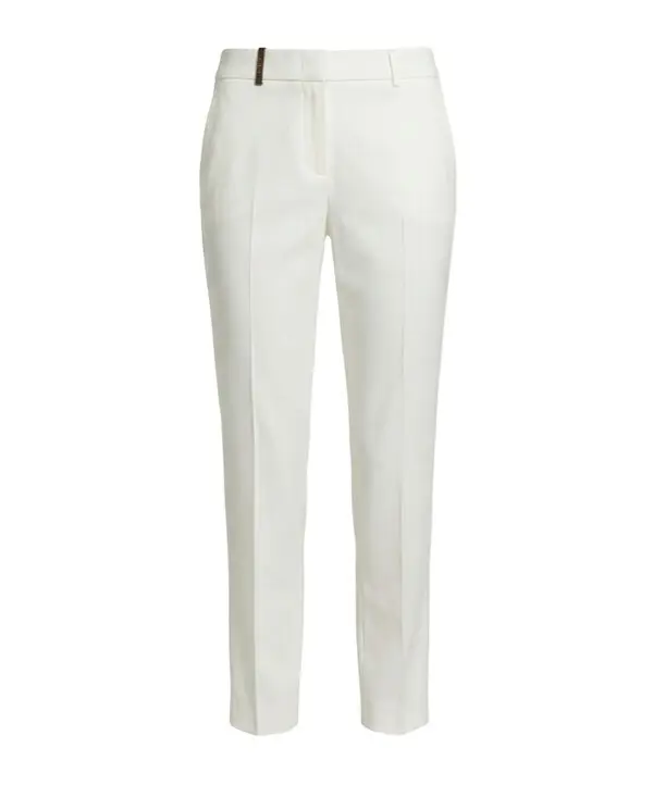Peserico Iconic 4718 Cigarette Trousers - Sun White