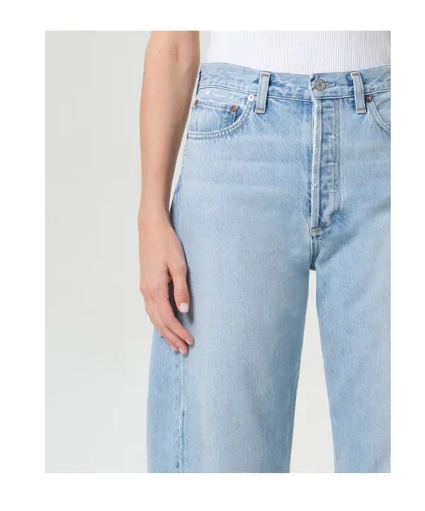 AGOLDE Luna High Rise Pieced Taper Jeans - Blue