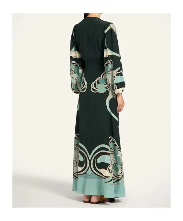 La DoubleJ Long Camerino Printed Maxi Dress - Black