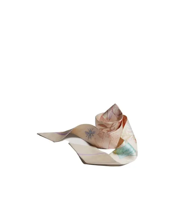 Gucci Printed Silk Ribbon - Nude