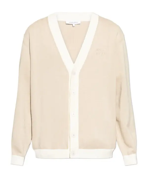 Maison Kitsuné Long Sleeved Cardigan - Nude