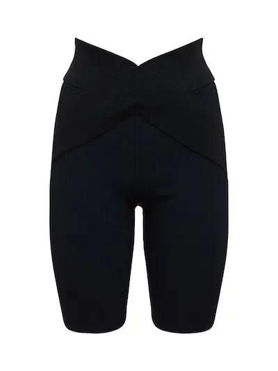 DION LEE Navy Blue Logo Casual Shorts