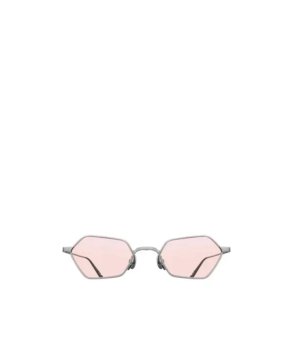 Matsuda Geometric Titanium Sunglasses - Brushed Silver