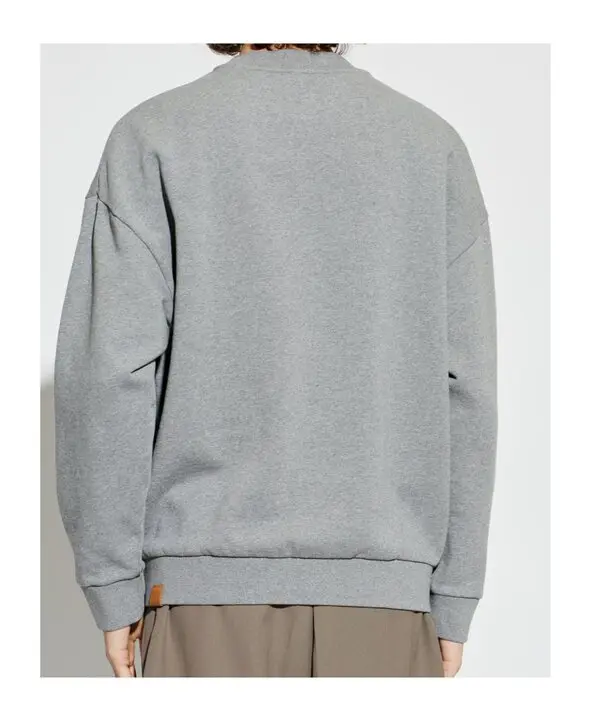 DARKPARK Long-sleeved Crewneck Sweatshirt With Piping Detail - Grey