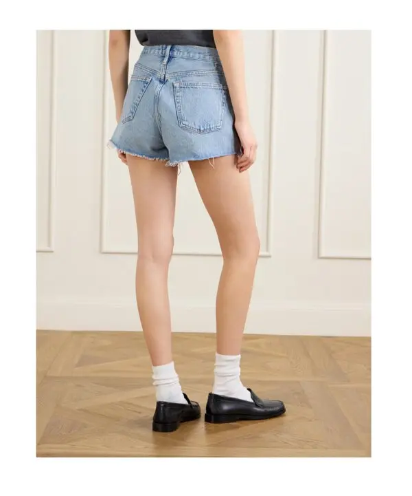 AGOLDE Embroidered Denim Shorts
