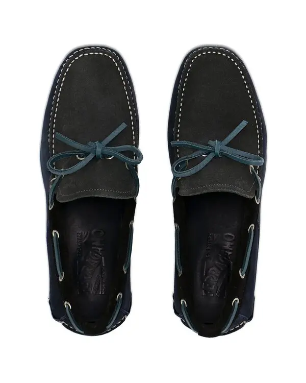 FERRAGAMO Business Casual Loafers With Bow Detailing - Black