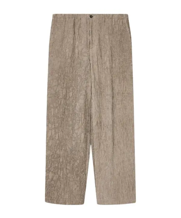Emporio Armani Button Detailed Wide Leg Pants - Nude