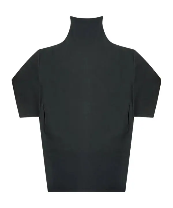 THE ROW Funnel-neck Short-sleeve Top
