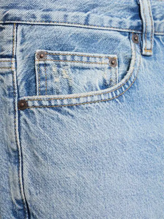 FRAME Relaxed Fit Cotton Denim Jeans - Blue