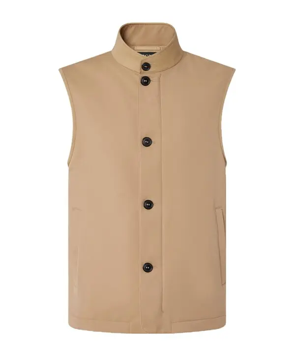 Zegna Stand Collar Gilet - Light Brown