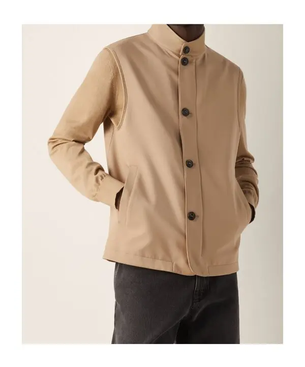 Zegna Stand Collar Gilet - Light Brown