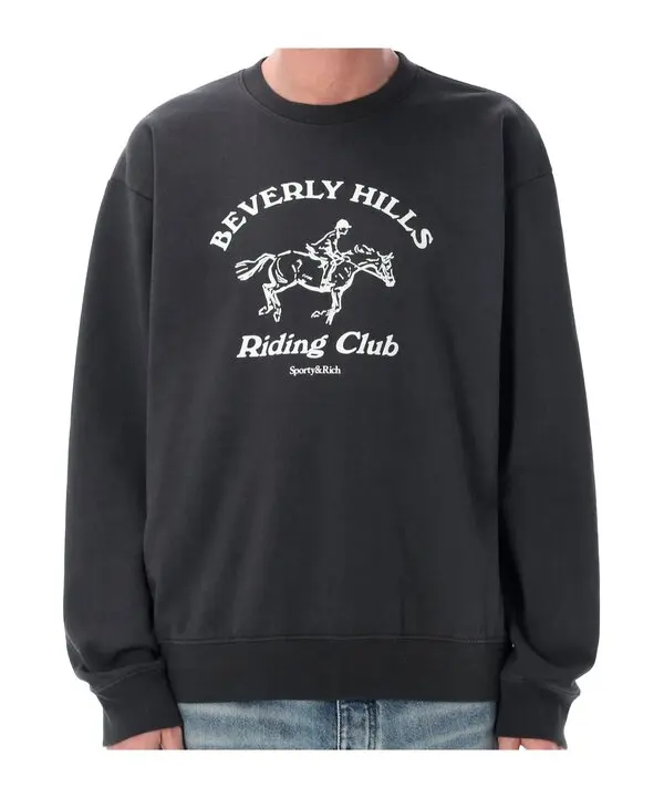 SPORTY  RICH Sporty & Rich Crewneck Sweatshirt With Horse Print