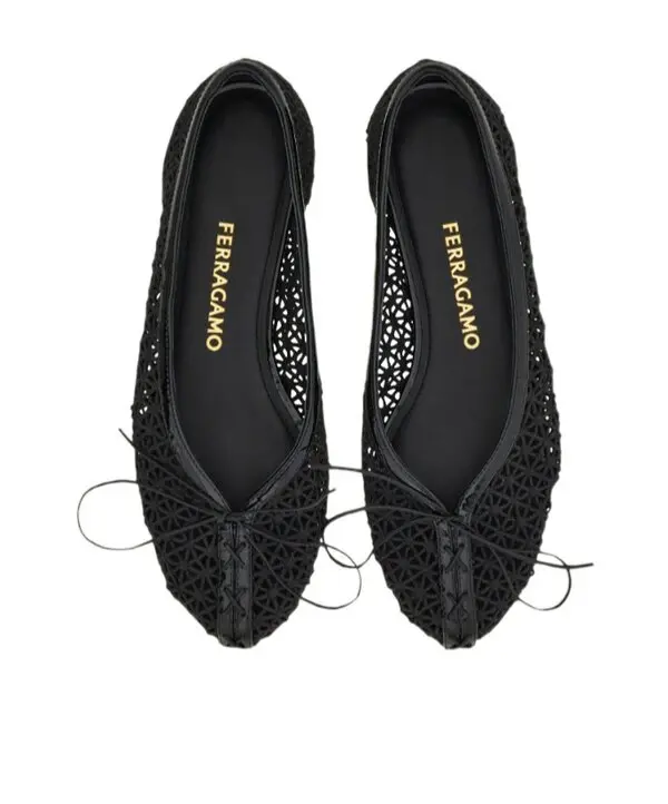 FERRAGAMO Lace Ballet Flats