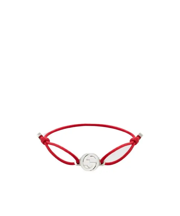 Gucci Interlocking Cord Bracelet - Red