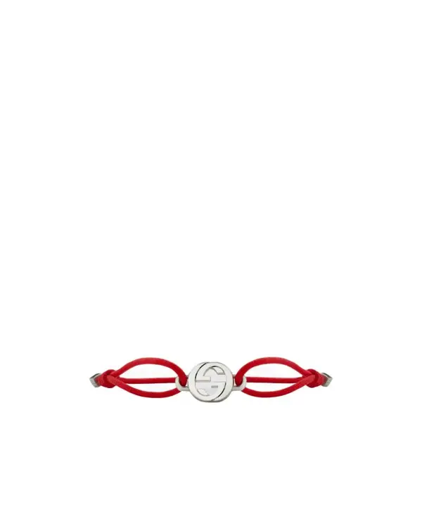Gucci Interlocking G Cord Bracelet - Red