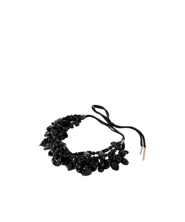 Dries Van Noten Embellished Statement Necklace - Black
