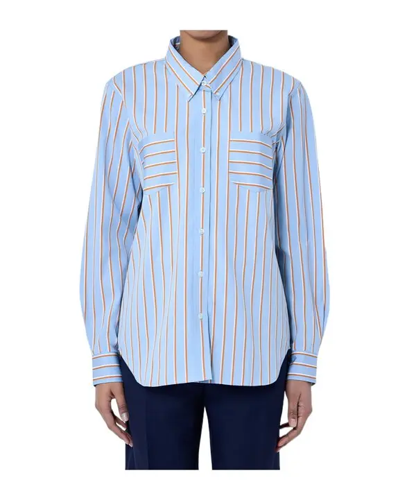 Dries Van Noten Striped Loose Fit Shirt - Blue