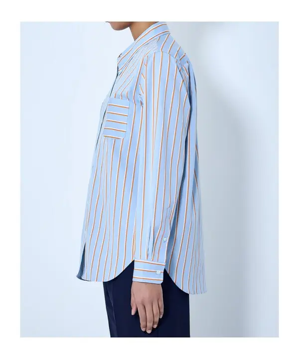 Dries Van Noten Striped Loose Fit Shirt - Blue