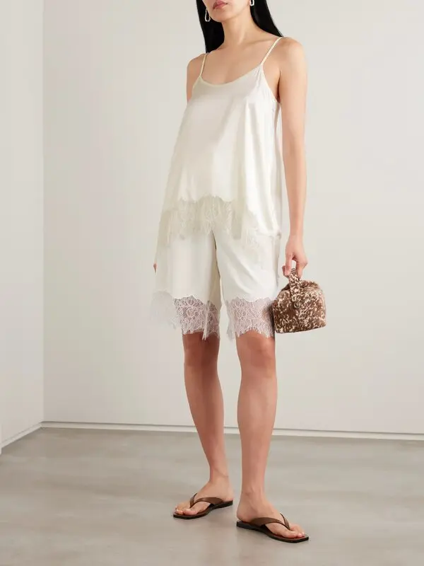 Staud Chloe Lace-trimmed Camisole - Ivory