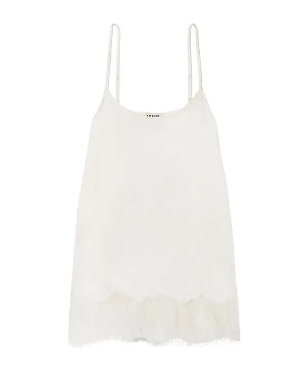 Staud Chloe Lace-trimmed Camisole - Ivory