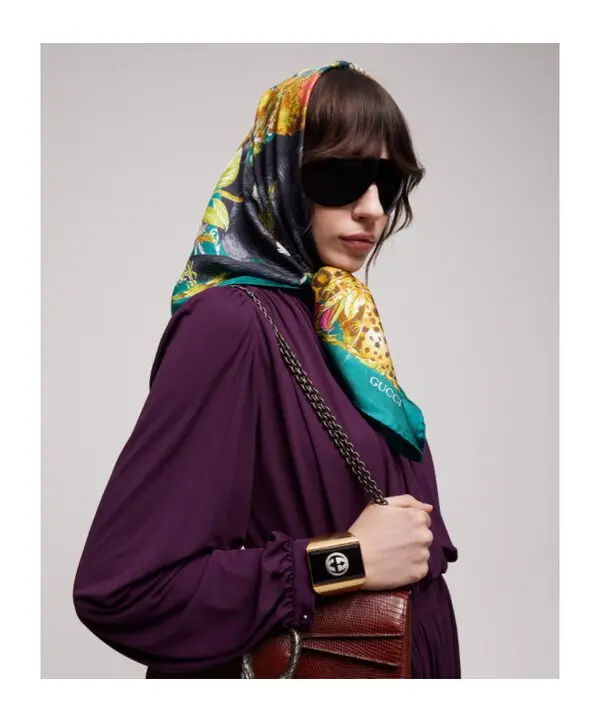 Gucci Double Trouble' Printed Silk Carr - Multicolor