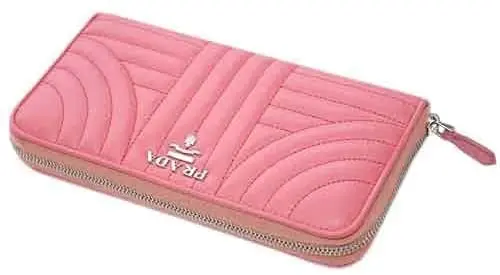 Prada Logo Details Wallet