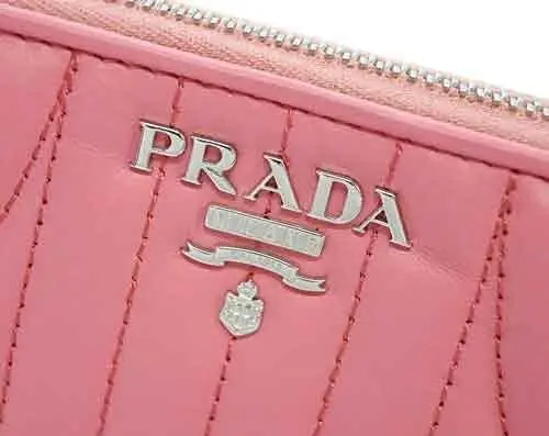 Prada Logo Details Wallet