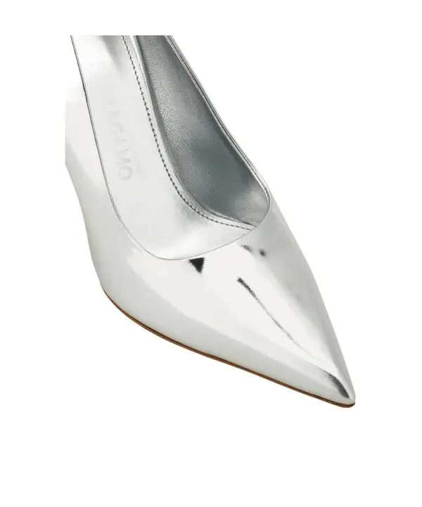 FERRAGAMO Metallic Stiletto Pump Shoes