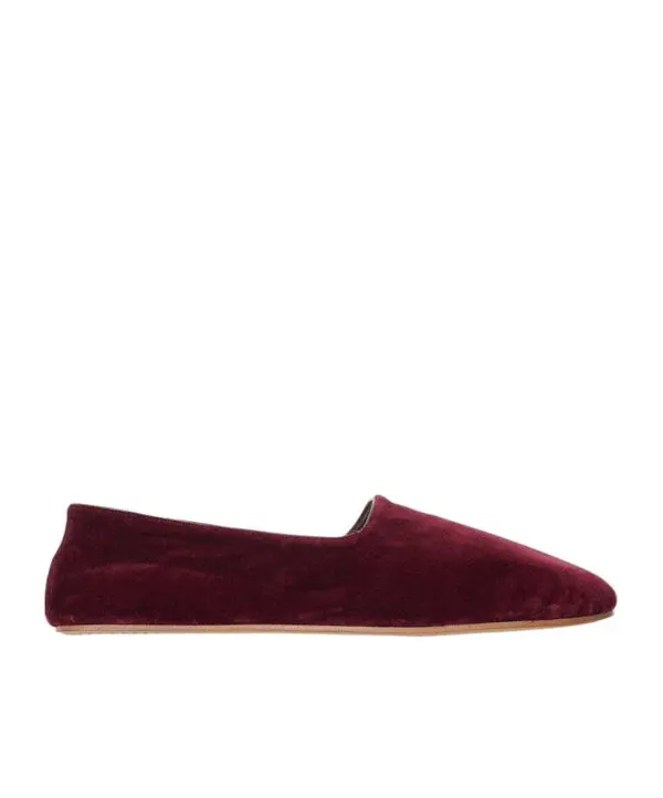 THE ROW Ponti Flat Slip-on Shoes - Bordeaux