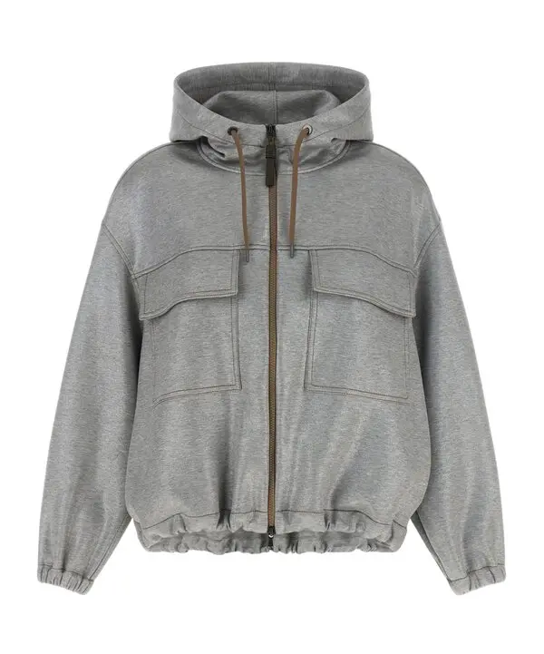 Brunello Cucinelli Drawstring Zip-up Hoodie