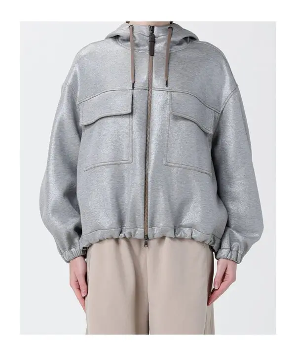 Brunello Cucinelli Drawstring Zip-up Hoodie