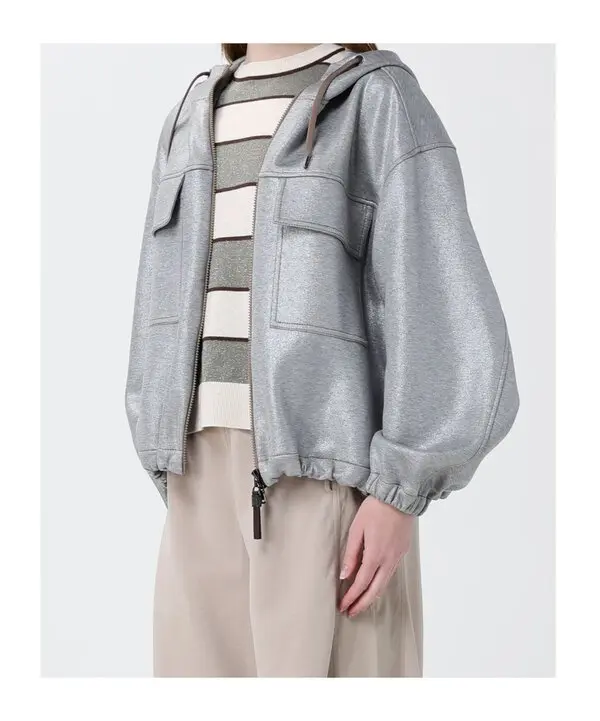 Brunello Cucinelli Drawstring Zip-up Hoodie