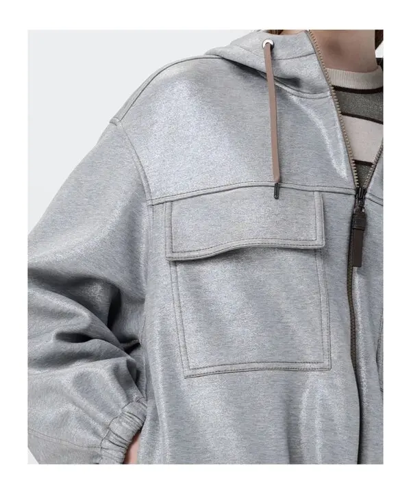 Brunello Cucinelli Drawstring Zip-up Hoodie