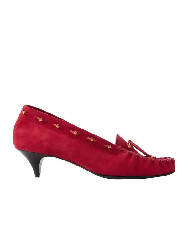 Khaite Embellished Suede Pumps