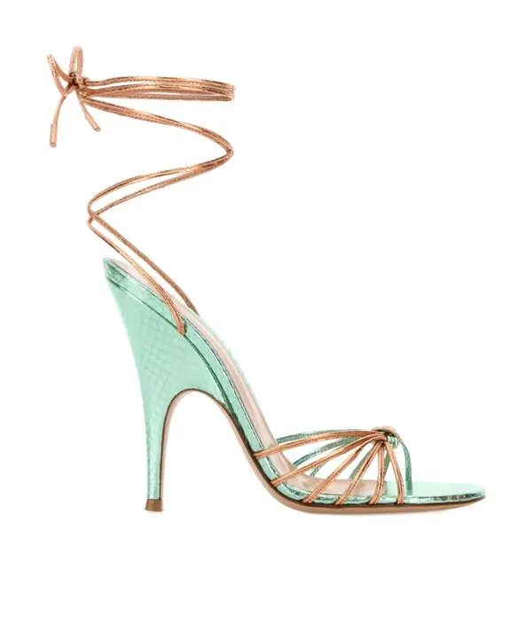 GIANVITO ROSSI Printed Ankle Strapped Sandals