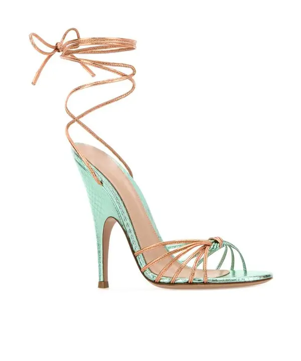 GIANVITO ROSSI Printed Ankle Strapped Sandals