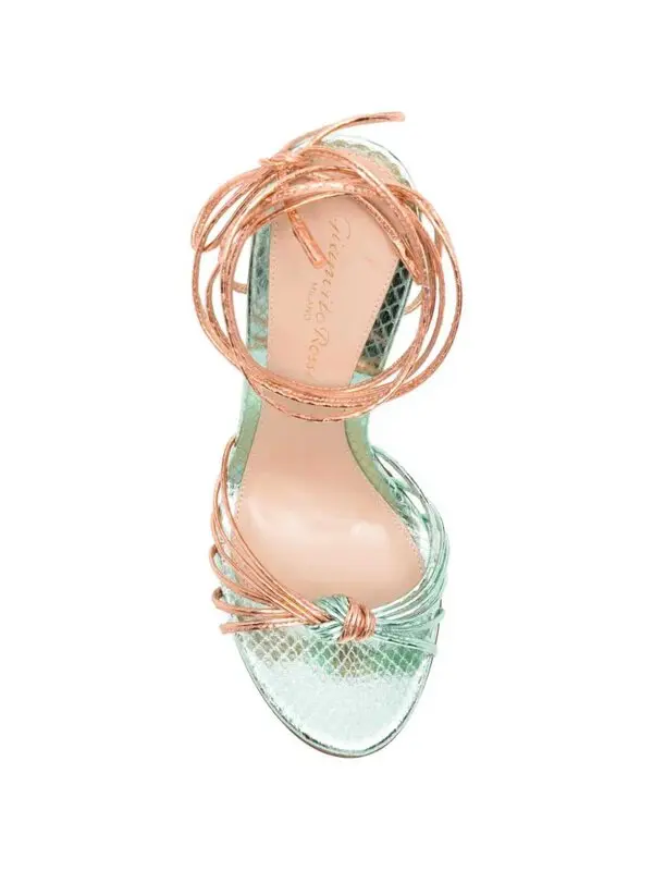 GIANVITO ROSSI Printed Ankle Strapped Sandals