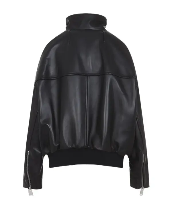 Khaite Hamett Zipped Leather Jacket - Black