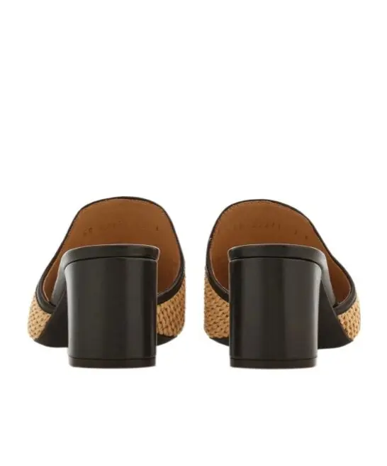 FERRAGAMO Gancini Ornament Mid-heel Slide