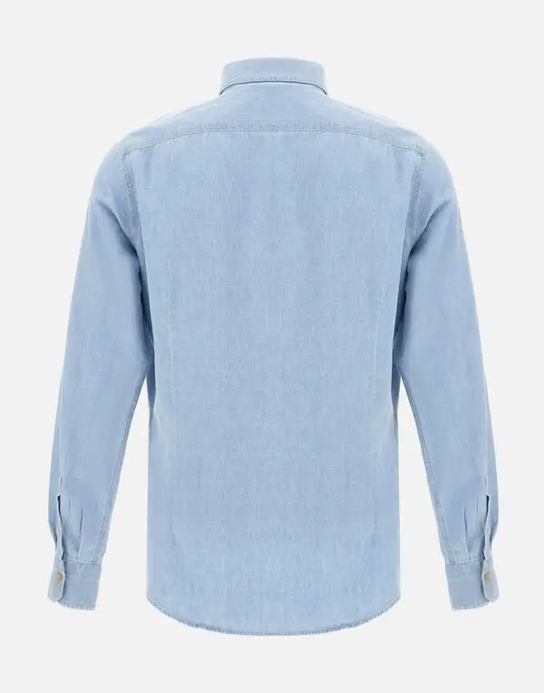 Eleventy Slim Denim-effect Shirt