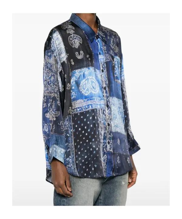 R13 Patchwork Bandana Printed Shirt