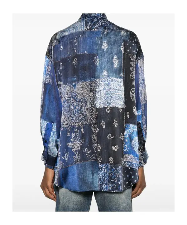 R13 Patchwork Bandana Printed Shirt