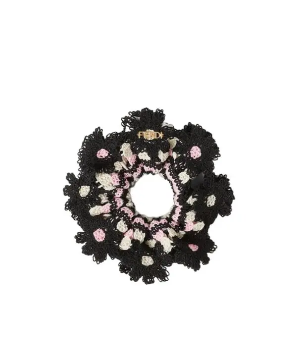 Fendi Crocheted Flower Hair Tie